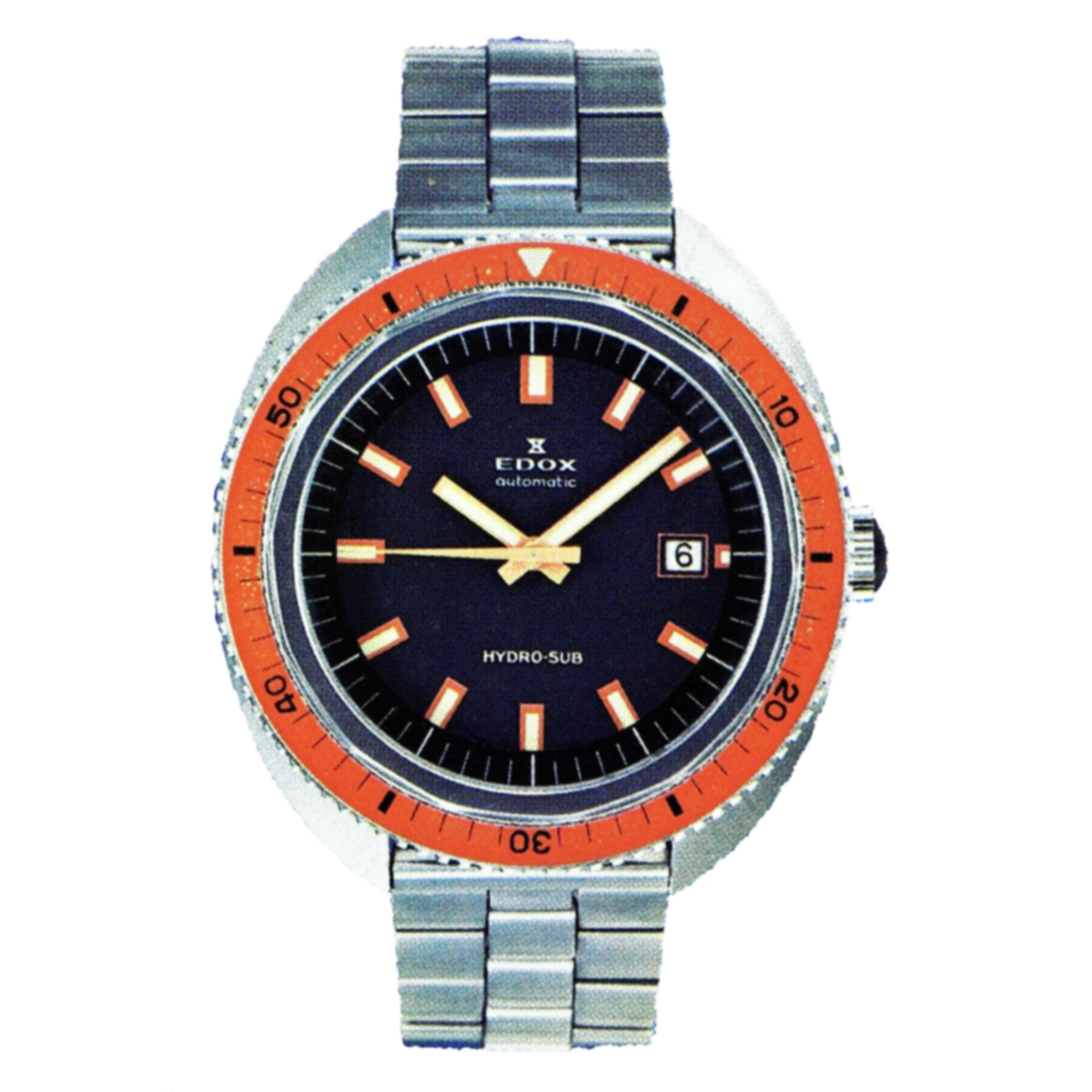 Edox Delfin Mecano Automatic Beige-Orange - Your Watch Hub